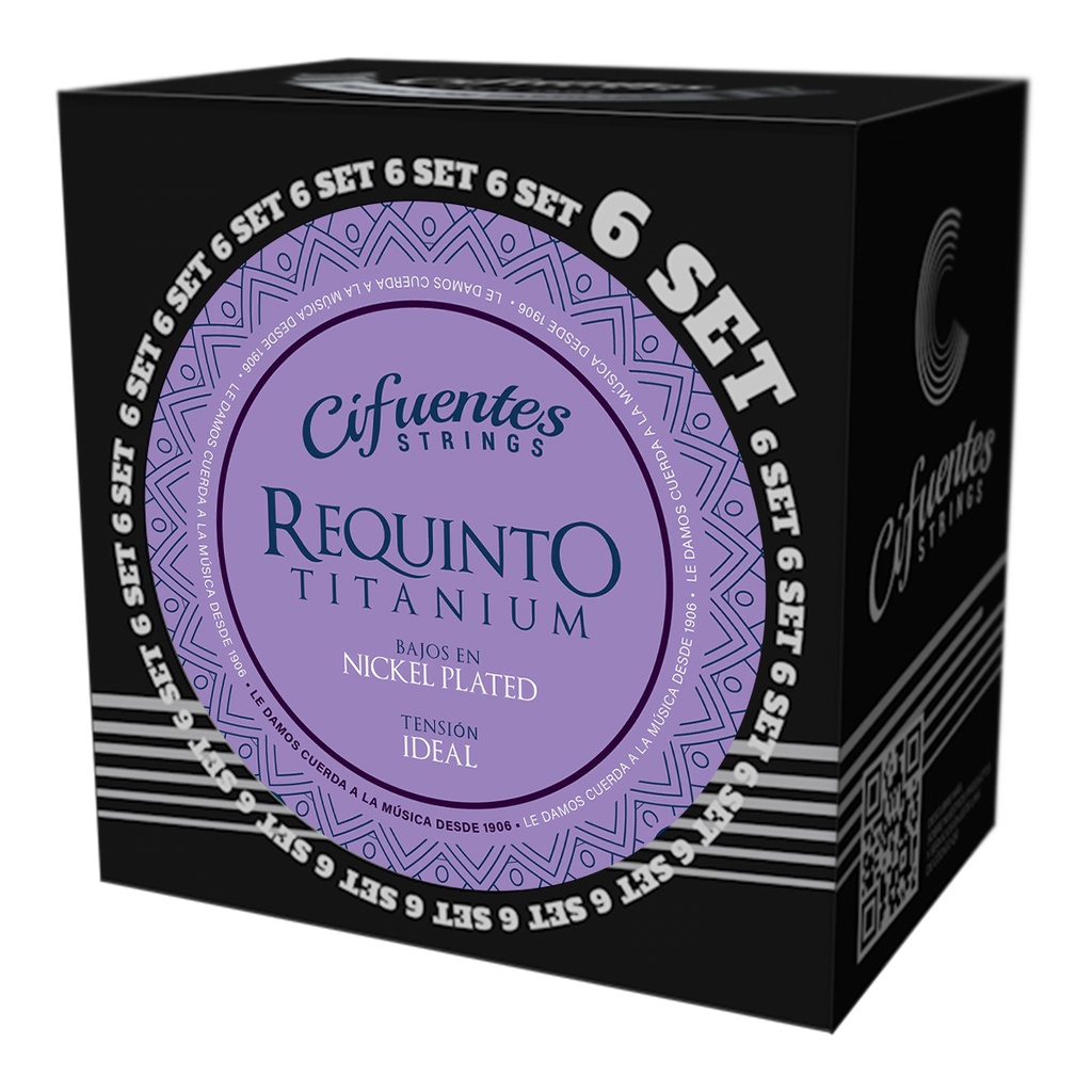 Set 6-Requinto-AC4-TI-Nickel Plated | Cifuentes Strings